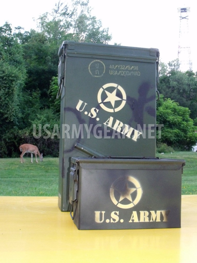 50 Cal Fat M2A1 US Army Military Ammo Can Storage Tool Box – US Army Gear