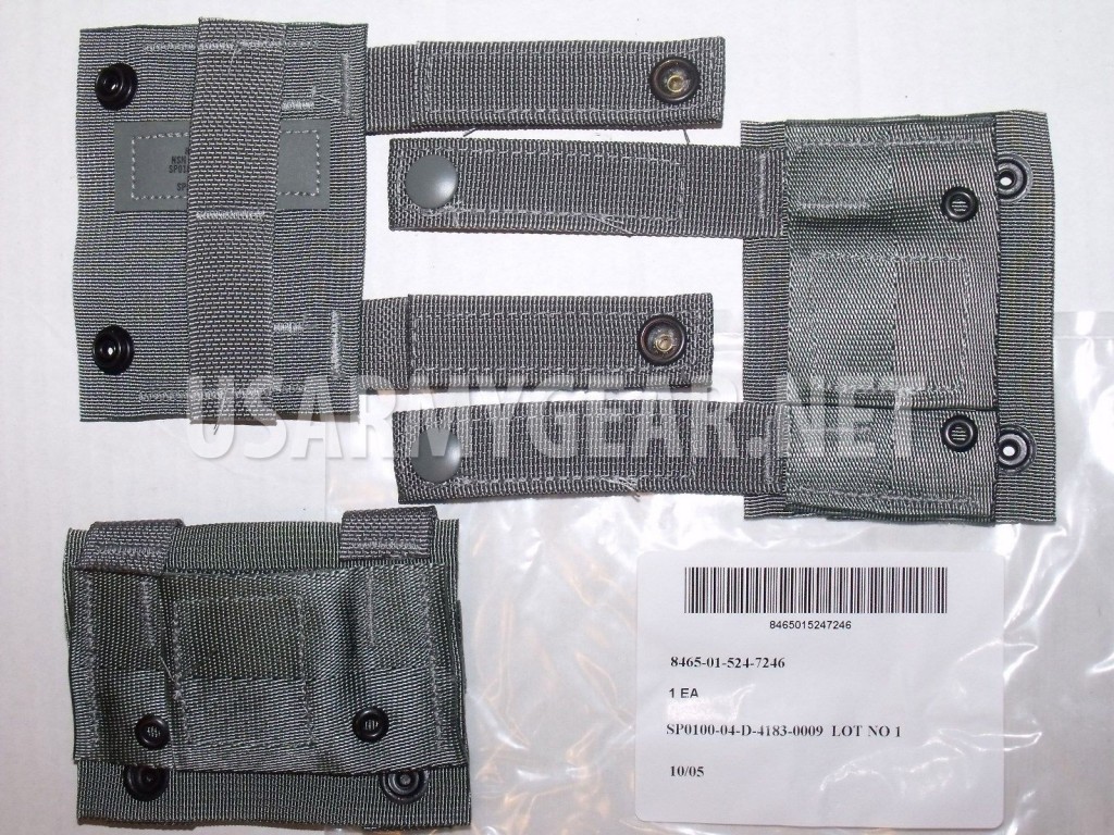 New Army ACU MOLLE II Foliage Green K-Bar Adapter Utility Pouch + US ...
