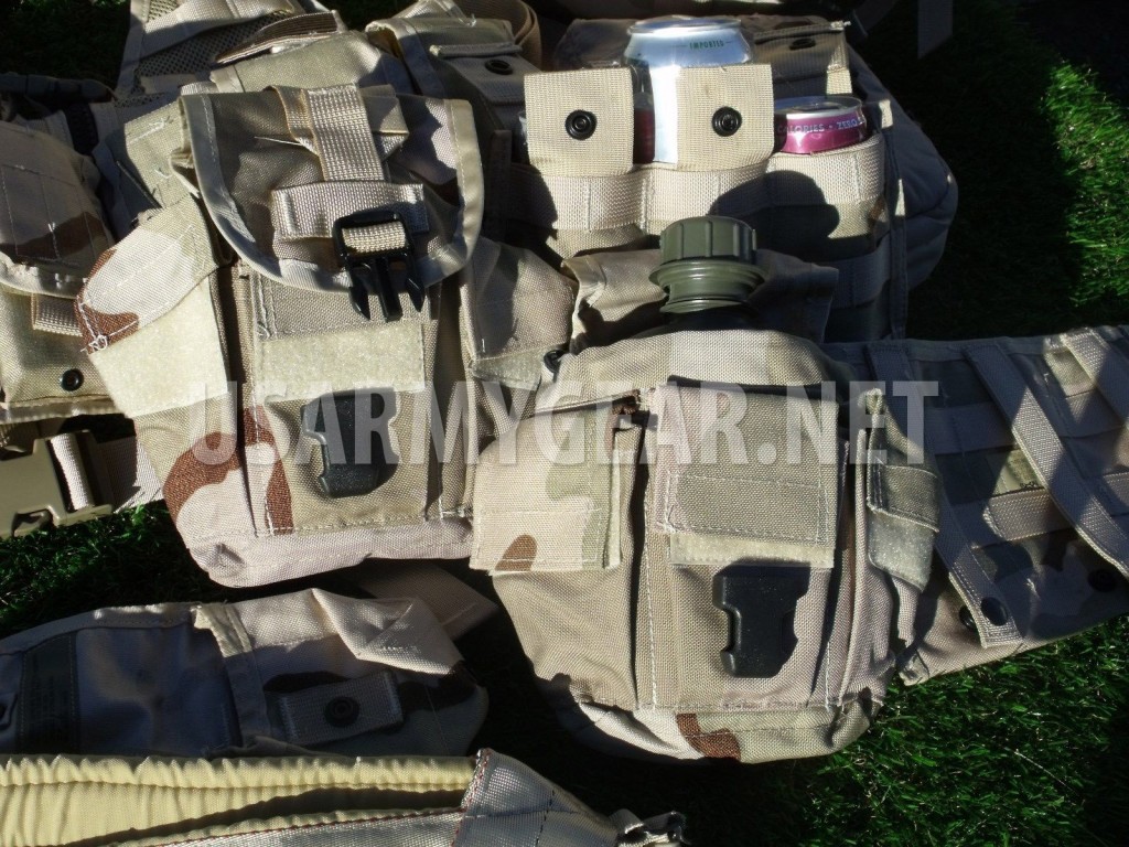 Desert MOLLE 27 pcs. Rifleman Set, Rucksack, FLC, Canteen, Assault Pack ...