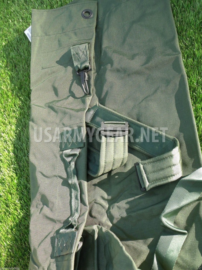 NEW Military Duffle Bag, Sea Bag, OD Green Top Load w. Shoulder Straps ...