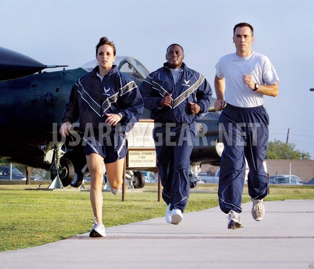 USAF Air Force PT Jacket, Workout Jogging Uniform, Windbreaker Rain ...