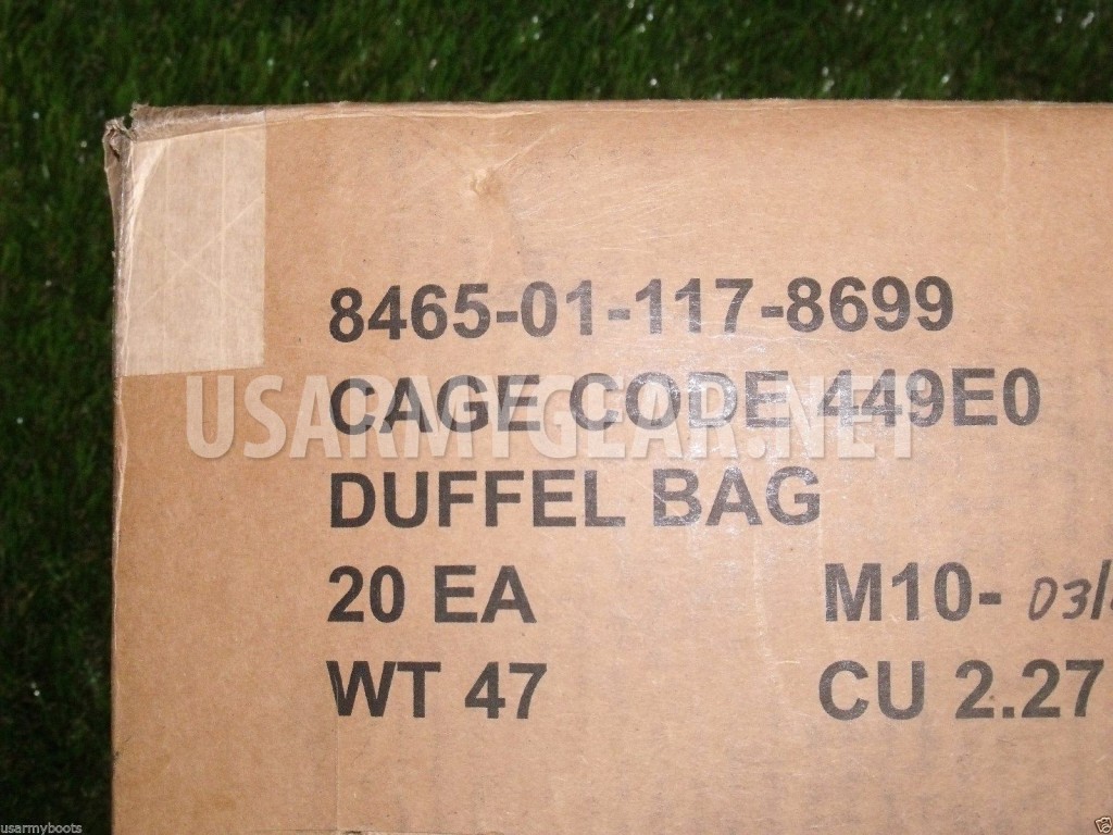 NEW Military Duffle Bag, Sea Bag, OD Green Top Load w. Shoulder Straps ...