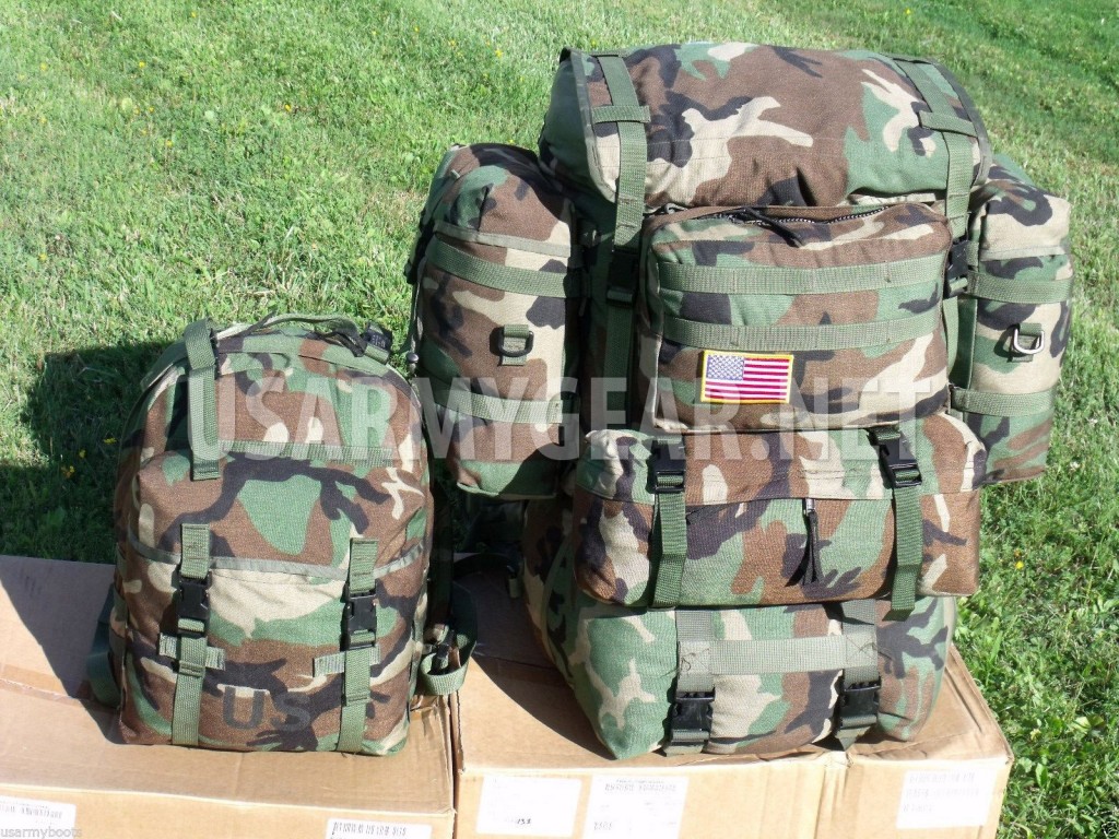 US Army Molle II 27 pcs. Woodland Rifleman Set – Rucksack, Assault Pack ...