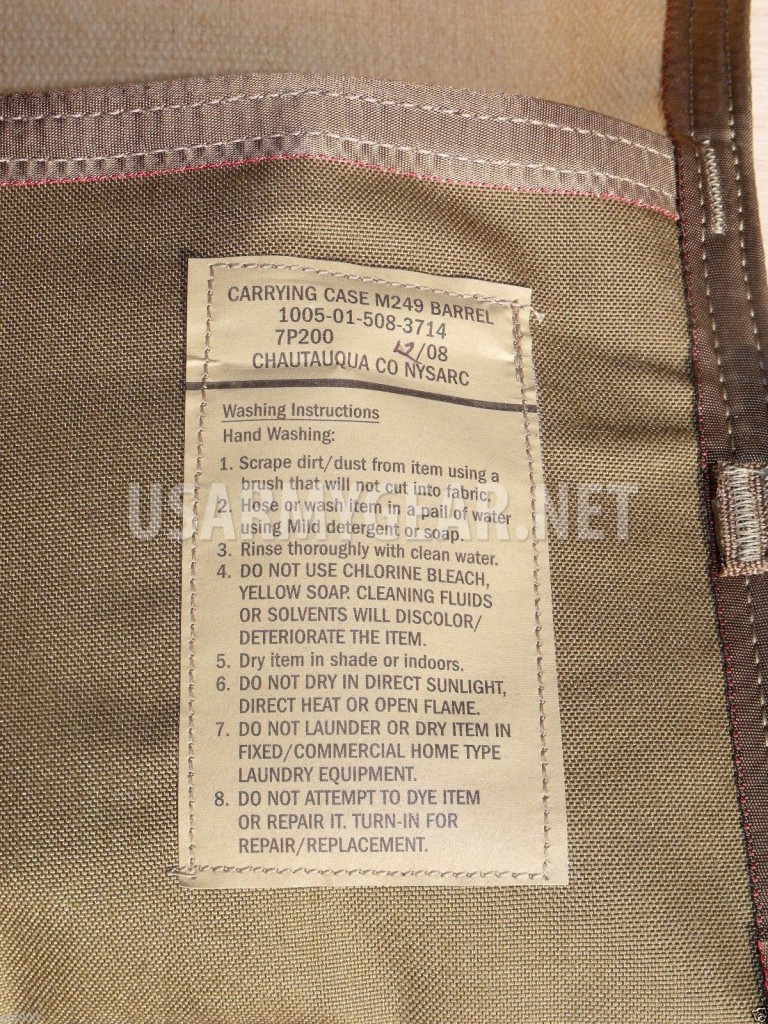 USMC Machine Gun Barrel, Rifle Carrying Tactical Case Bag M 5.56 M249 ...