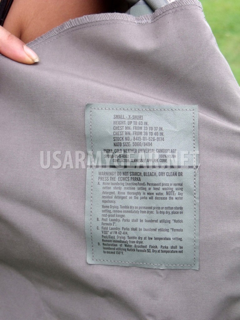Genuine US Army GEN 2 II EWCWS Goretex Waterproof Acu Parka Jacket S,M ...