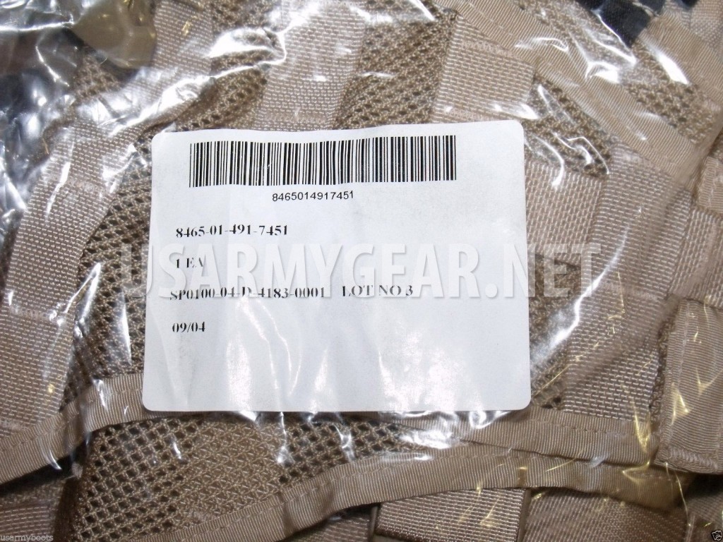 Loaded US Army MOLLE II Desert Fighting Vest, FLC w. 4 Double Pouch 2 K ...