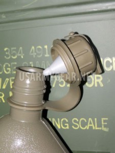 US Army 2 Quart QT L Military Collapsible OD Plastic Canteen M1 NBC Cap ...