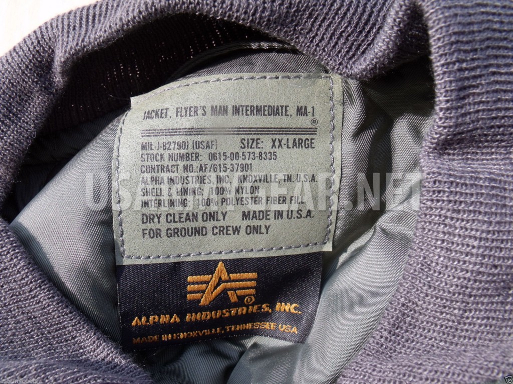 Made in USA New ALPHA US Air Force MA-1 Flight Jacket 2XL – US Army Gear