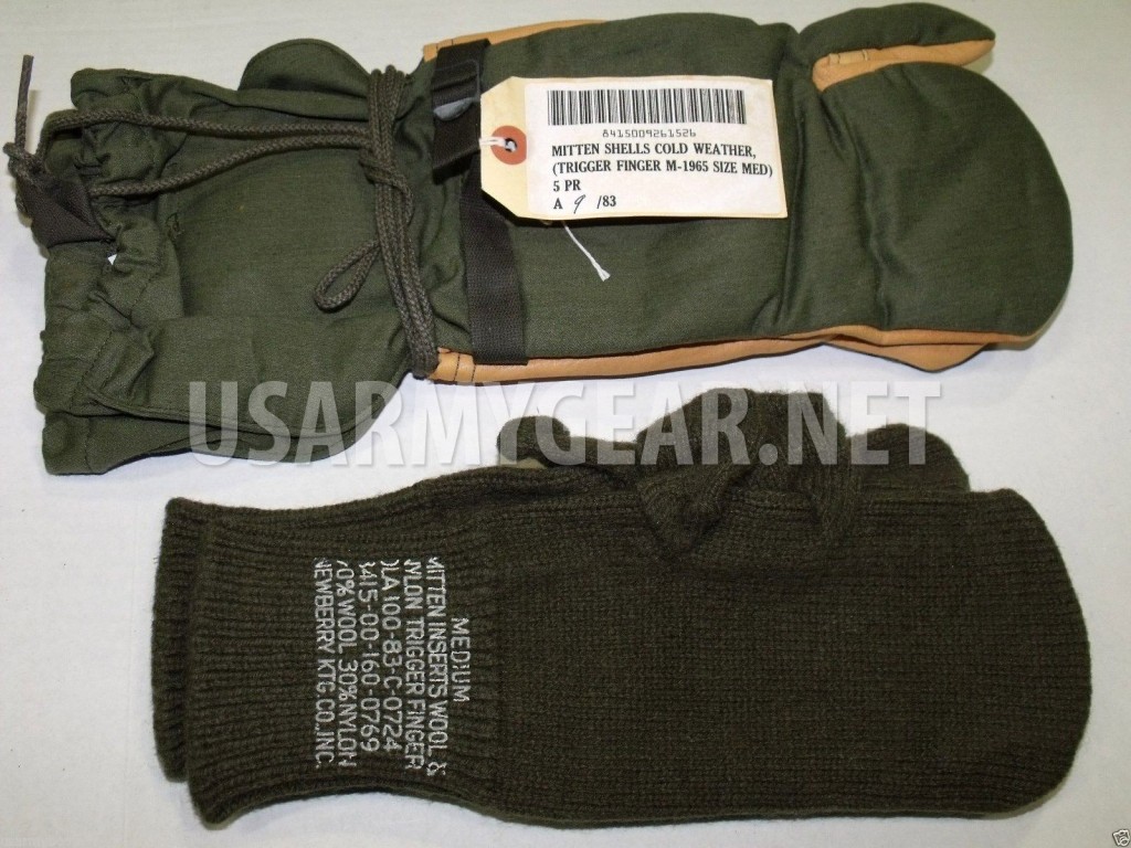 Trigger Finger Cold Weather Woodland Camo Gloves, OD Mitten Insert – US ...