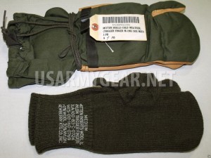 Trigger Finger Cold Weather Woodland Camo Gloves, OD Mitten Insert – US ...