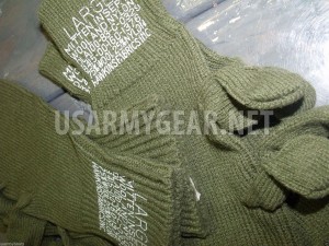 2 Pair New US Army Military OD Wool Trigger Finger Mitten Liner, Gloves ...