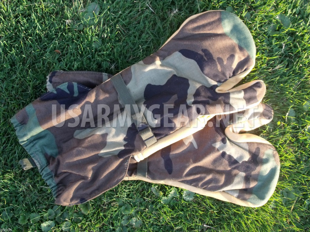 Trigger Finger Cold Weather Woodland Camo Gloves, OD Mitten Insert – US ...