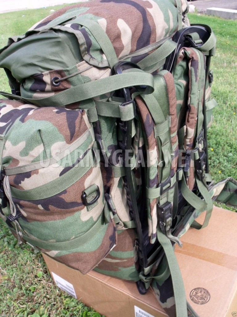Made in USA Army Molle II Woodland Rucksack, Backpack System Set – US ...