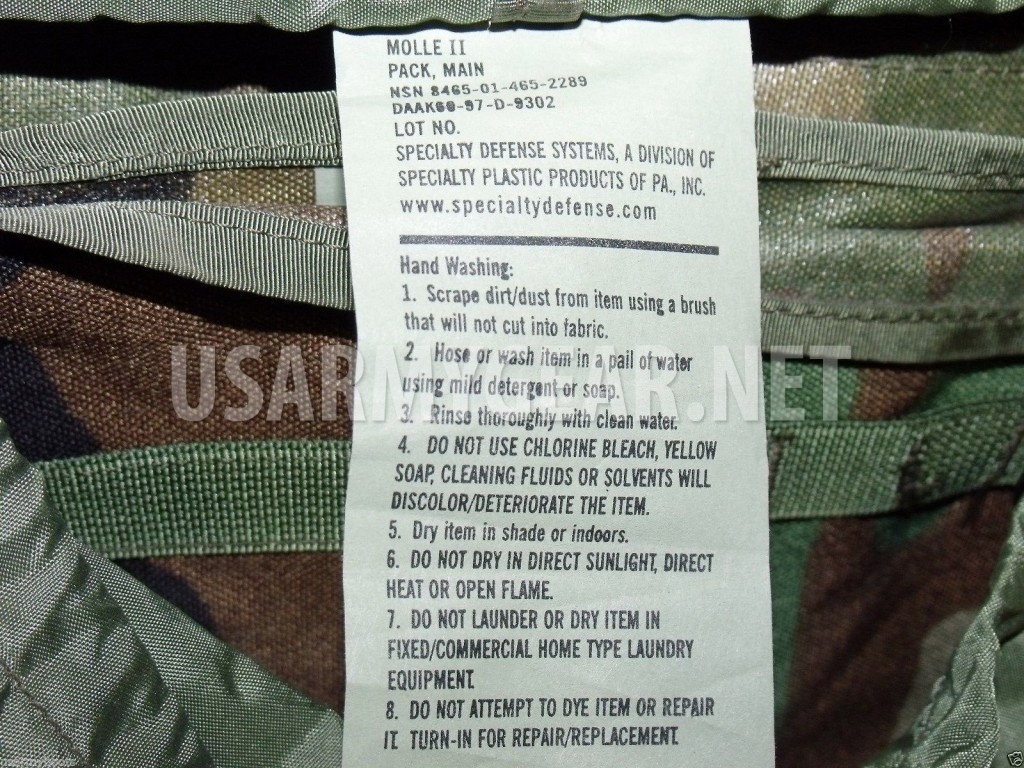 US Army Molle 2 Woodland Large Rucksack, Rifleman, Complete Backpack ...