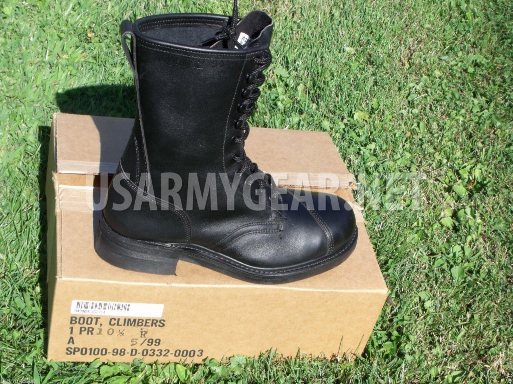 New Black Leather Steel Toe Motorcycle Combat US Military Safety Biker ...