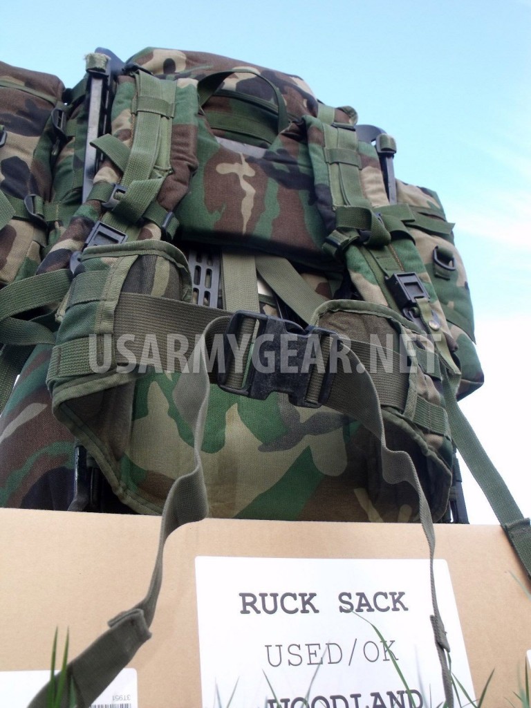 Made in USA Army Molle 2 Large Ruck Sack Woodland Backpack System Set ...