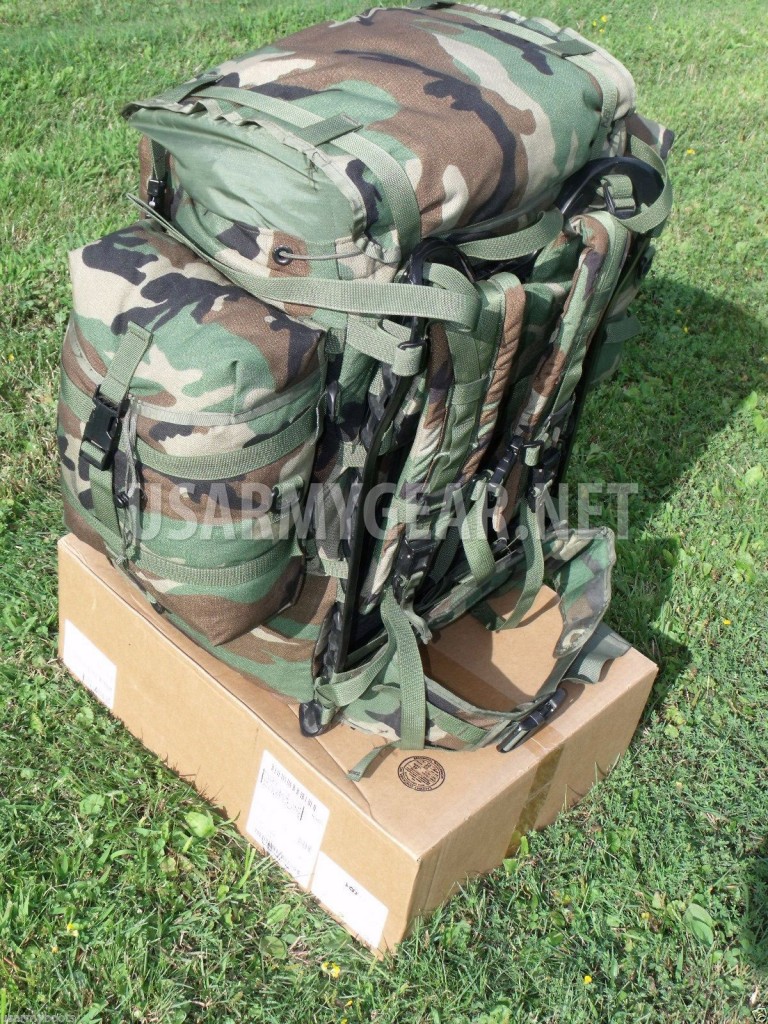 Made in USA Army Molle II Woodland Rucksack, Backpack System Set – US ...