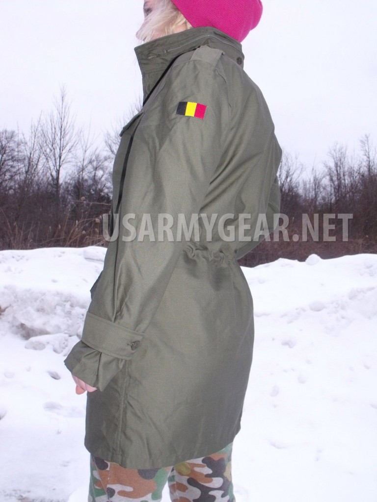 New Belgian Military OD Green Field Combat Coat, Jacket & Badge – US ...