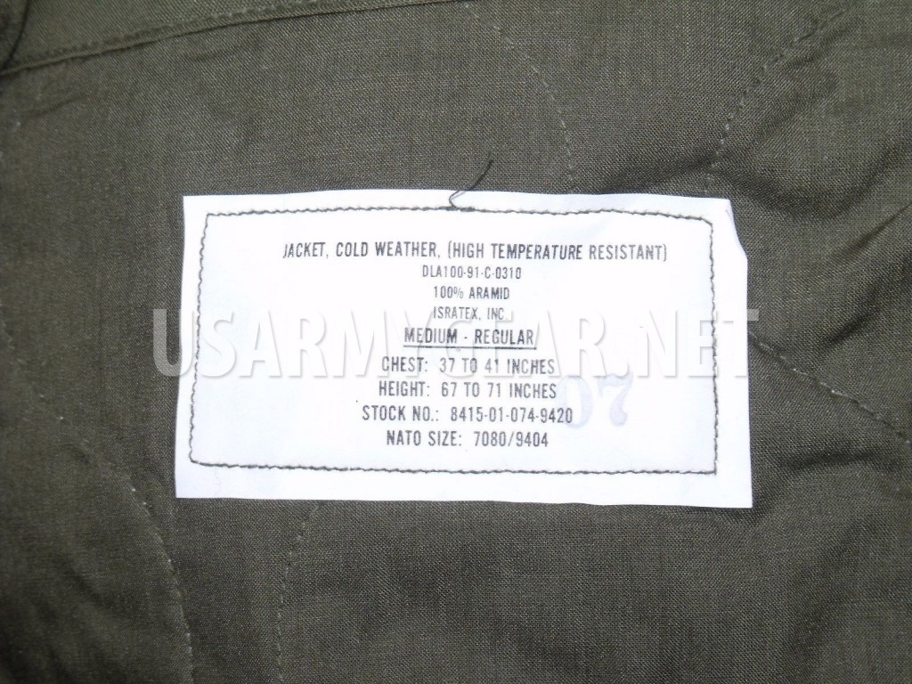 New Military Cold Weather High Temperature Resistant Coat, Aramid Flyer ...