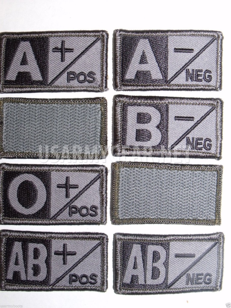 US Army Tab, Military ACU Flag ,Velcro Blood Type Patches A B AB 0 O ...