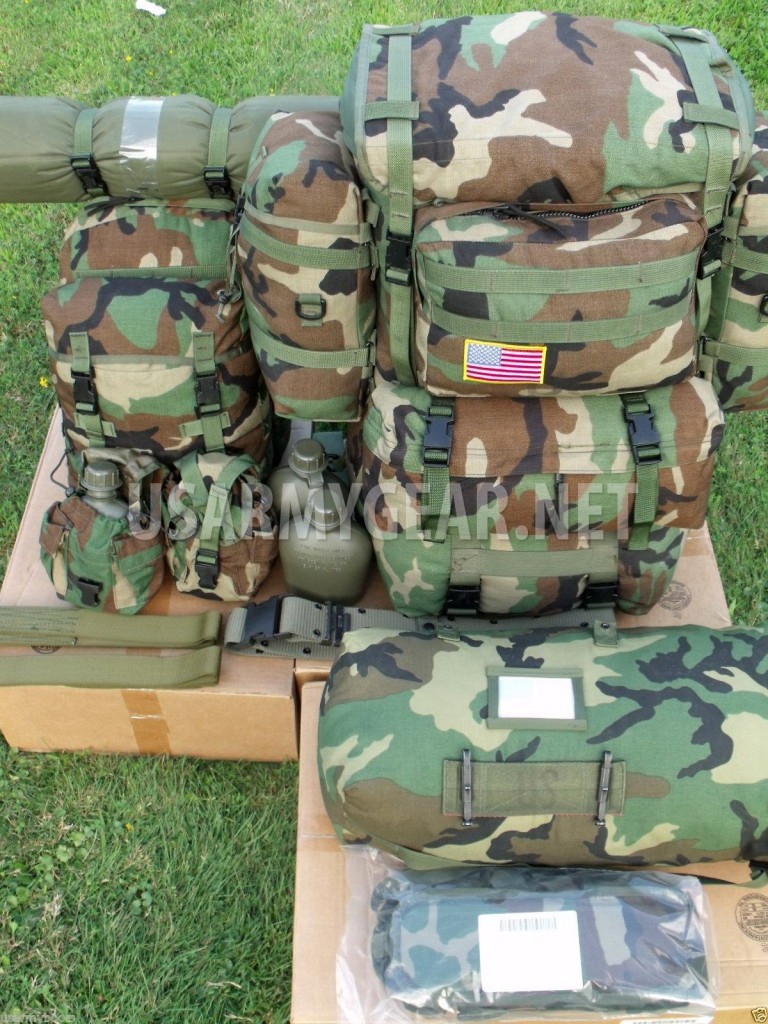 MOLLE II US Army SDS Woodland Back Pack Frame Shoulder Straps w Quick ...