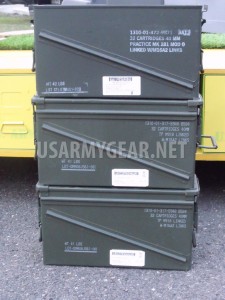US Army Miltary GI Surplus 40mm PA-120 Large Ammo Can Stackable Steel ...